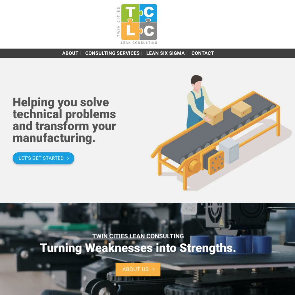 Twin Cities Web Design: Website Example for Lean Consulting